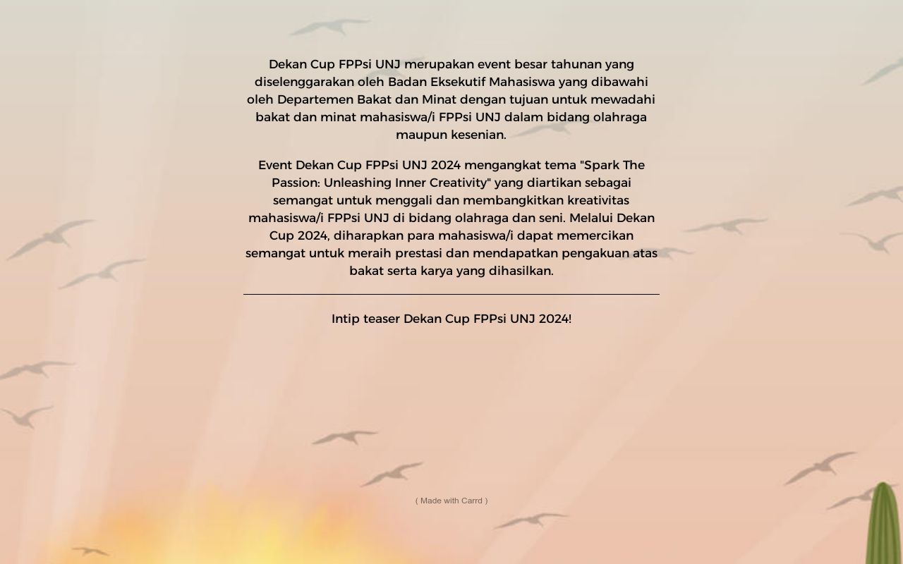 About Dekan Cup FPPsi UNJ